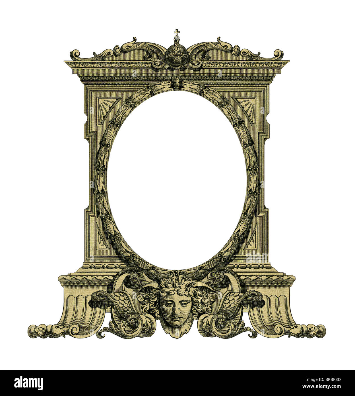 Luxuriously illustrated old colored victorian frame Stock Photo - Alamy