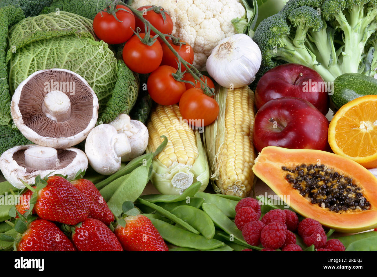 selection of fruit and vegetables Stock Photo - Alamy