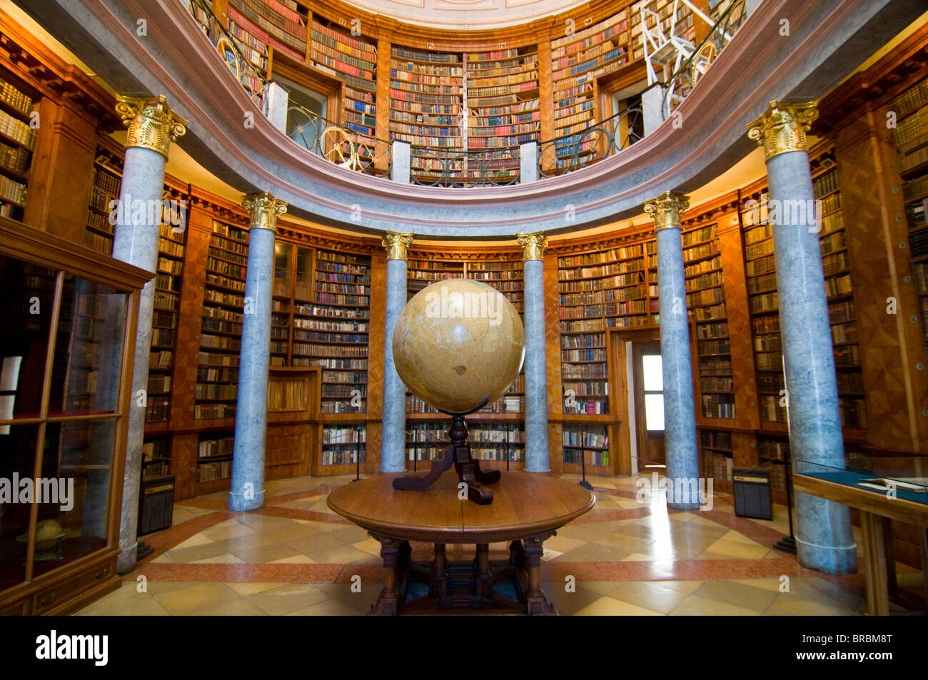 World famous library in the Millenary Benedictine Abbey of Pannonhalma ...