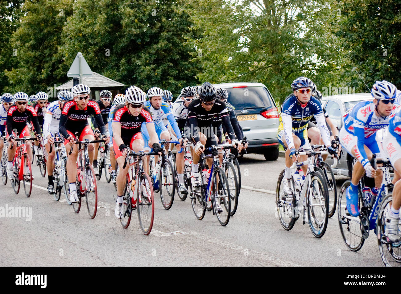 Competitors in the 2010 Tour of Britain cycle race Stock Photo - Alamy