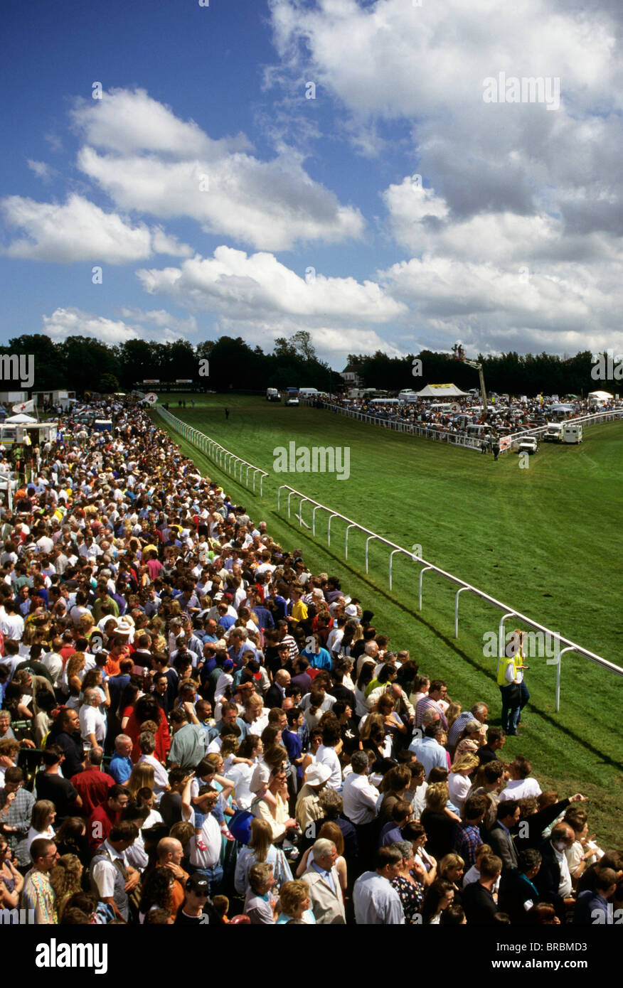 Scene of packed spectators at a race course Stock Photo - Alamy