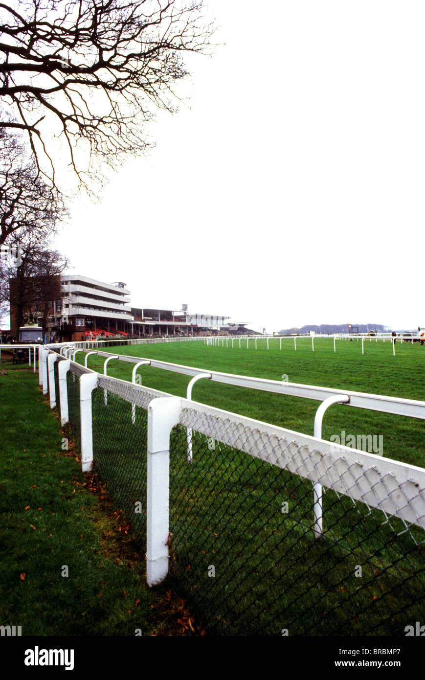Railings alongside horse track Stock Photo - Alamy