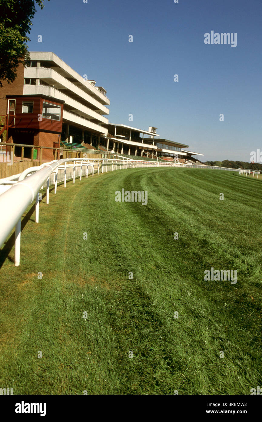 Railings alongside horse track Stock Photo - Alamy