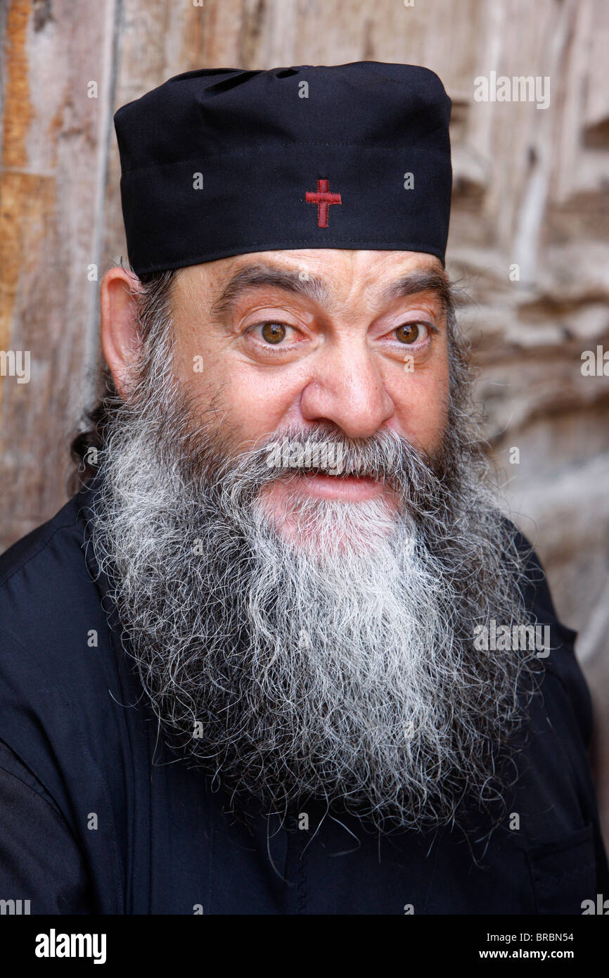 Syriac Orthodox priest, Jerusalem, Israel Stock Photo - Alamy