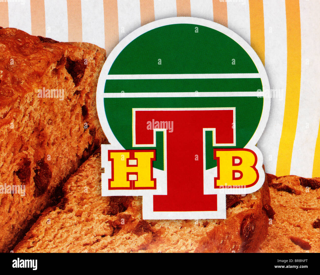 HTB (Hannah Town Bakery) Logo On Packaging Of Jamaican Spice Bun Stock ...