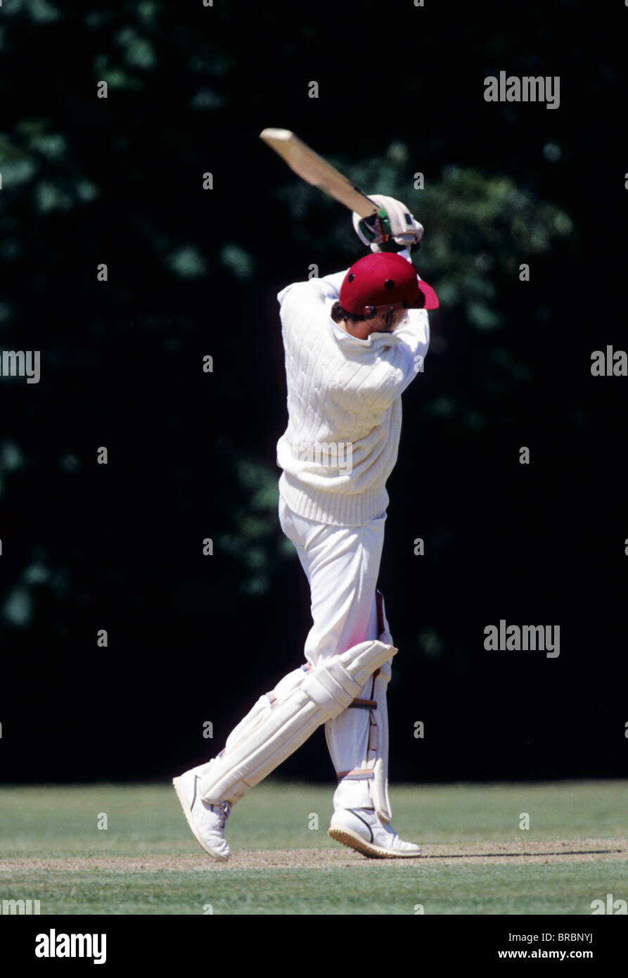 Batsman hits a ball off his legs for runs Stock Photo - Alamy
