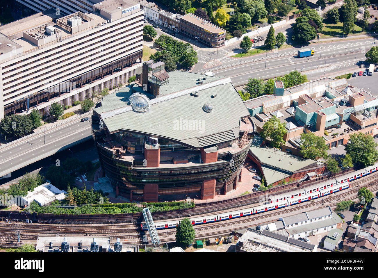 Aerial photograph of the Ark Building in Hammersmith, London Stock ...