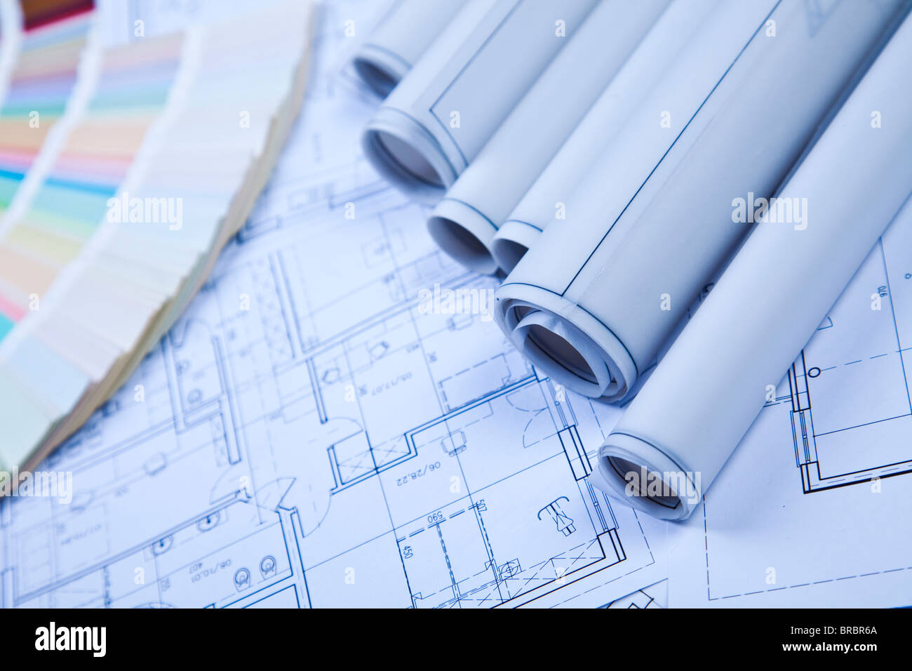 The achitecture plan in human hands Stock Photo - Alamy
