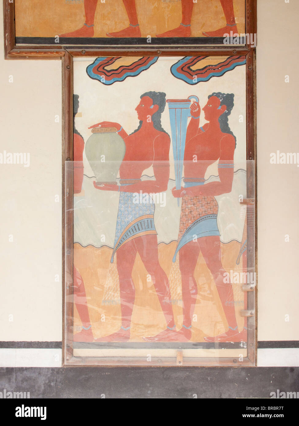 Fresco, Minoan Palace, Knossos, Crete Stock Photo - Alamy