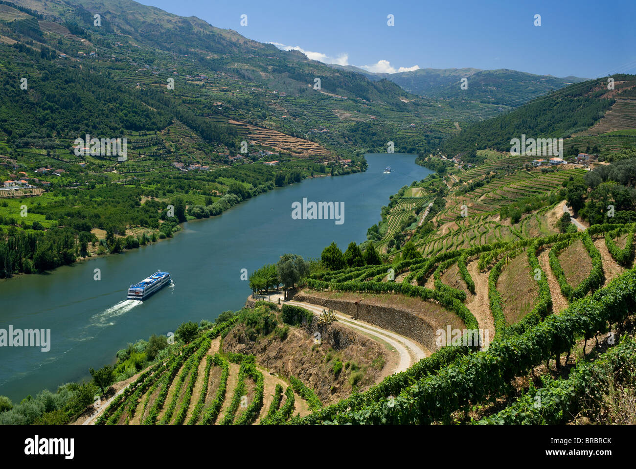 Portugal, the Alto Douro, the Douro valley near Peso da Regua Stock ...