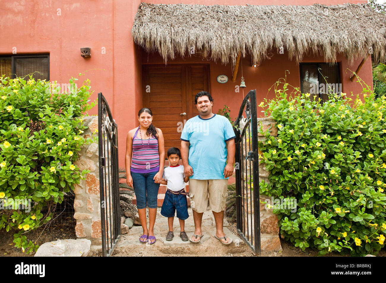 portrait of young mexican family Stock Photo - Alamy