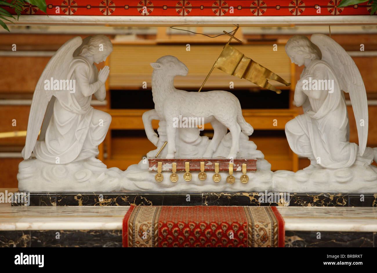 Altar in St. John the Baptist church, Xewkija, Gozo, Malta Stock Photo ...