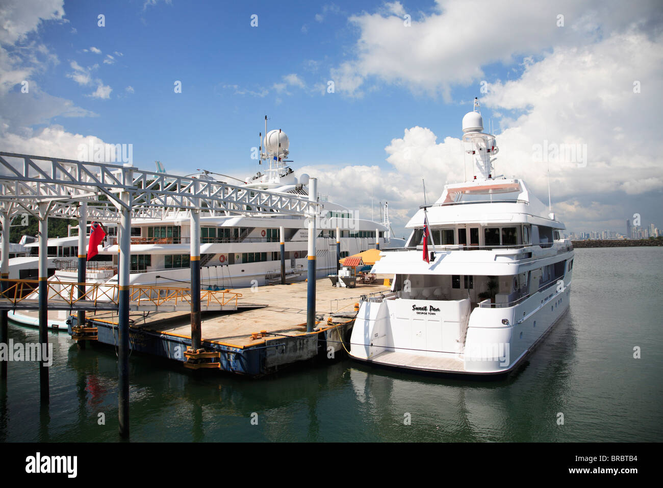 Marina, Amador Causeway, Panama City, Panama, Central America Stock ...
