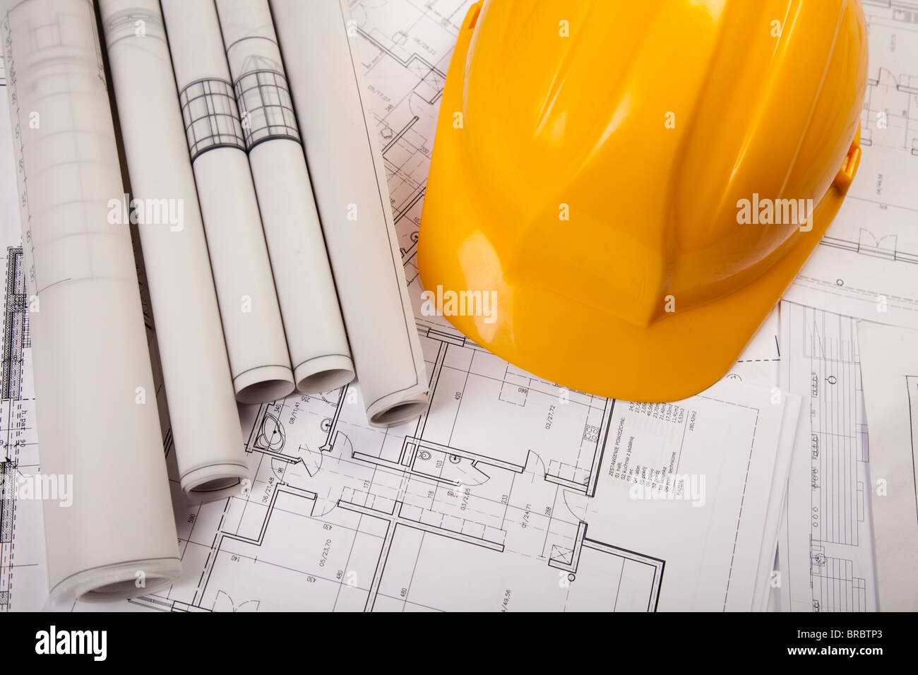 Architecture plan & Tools Stock Photo - Alamy
