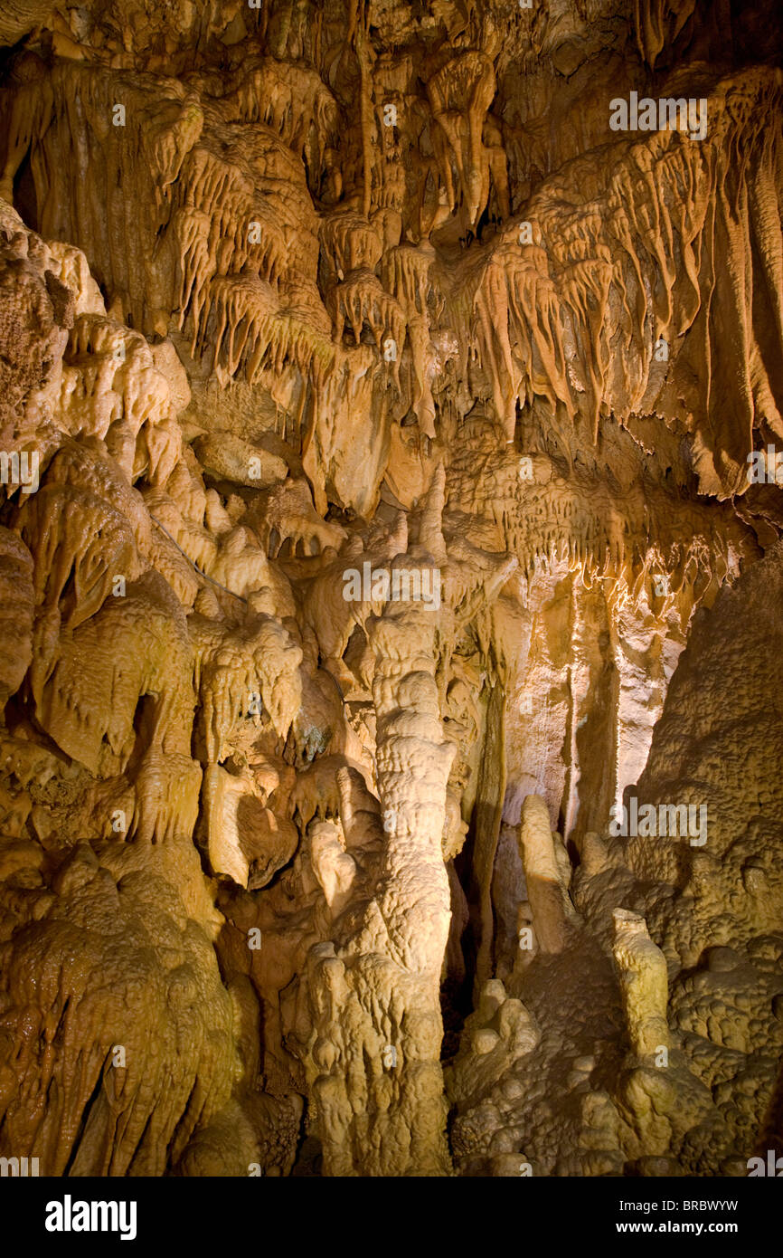 speleothem in Drapery Room, Mammoth Cave National Park, Kentucky Stock ...
