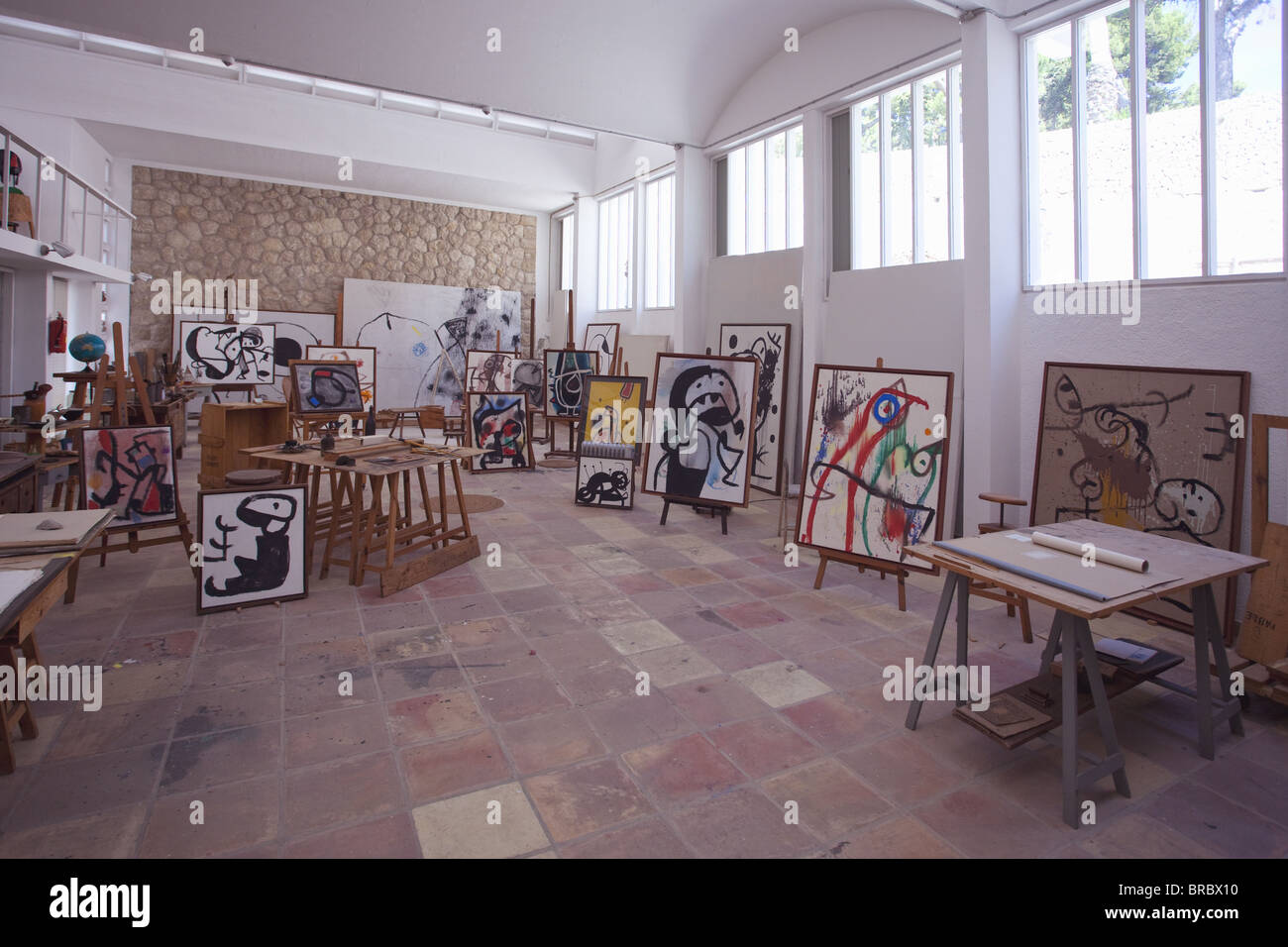 Joan Miro's studio at Fundacio Pilar i Joan Miro, Cala Major, Majorca ...