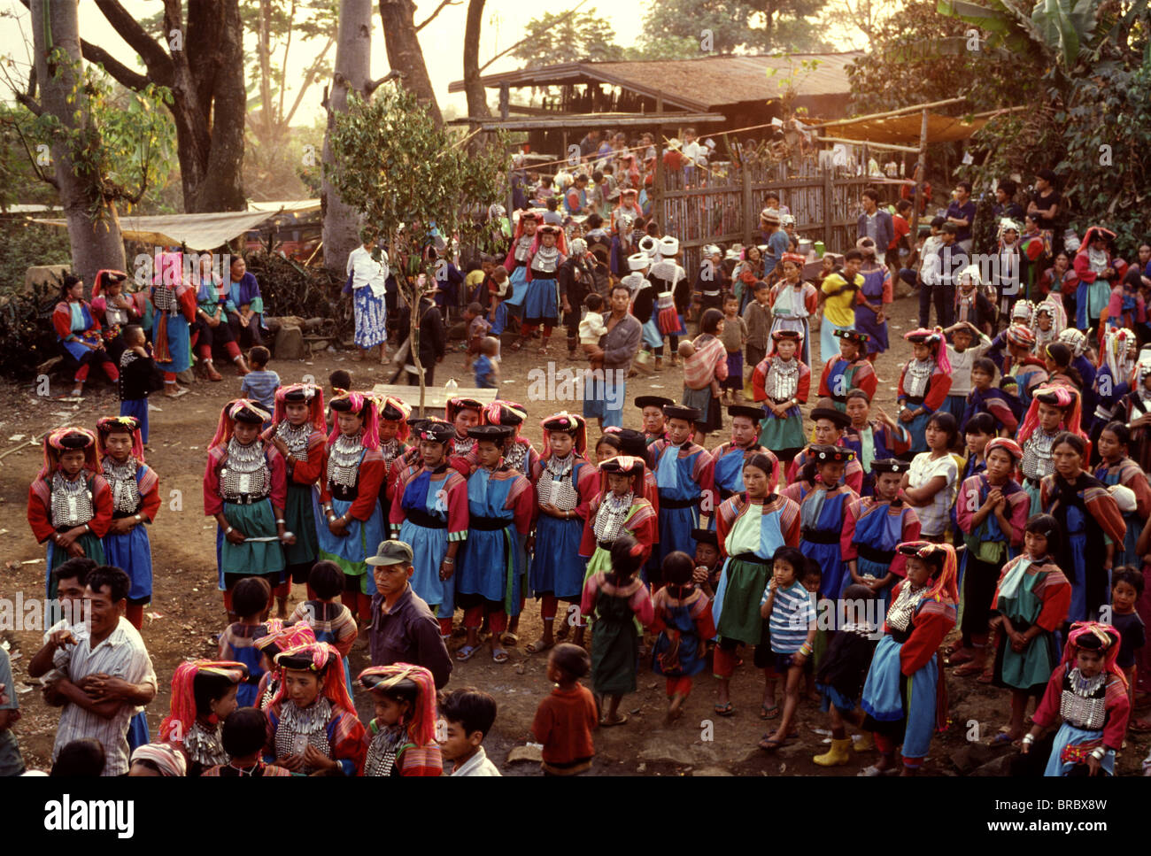Gathering of Lisu tribes people, Northern Thailand Stock Photo - Alamy