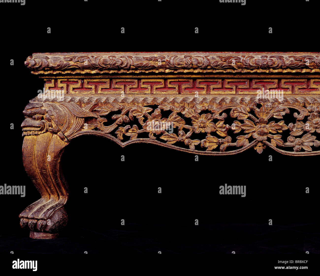Detail of a 19th century Thai table, Thailand Stock Photo - Alamy