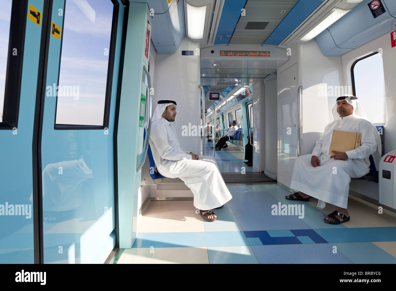 Dubai Metro, modern Metro system opened in 2010, Dubai, UAE Stock Photo ...