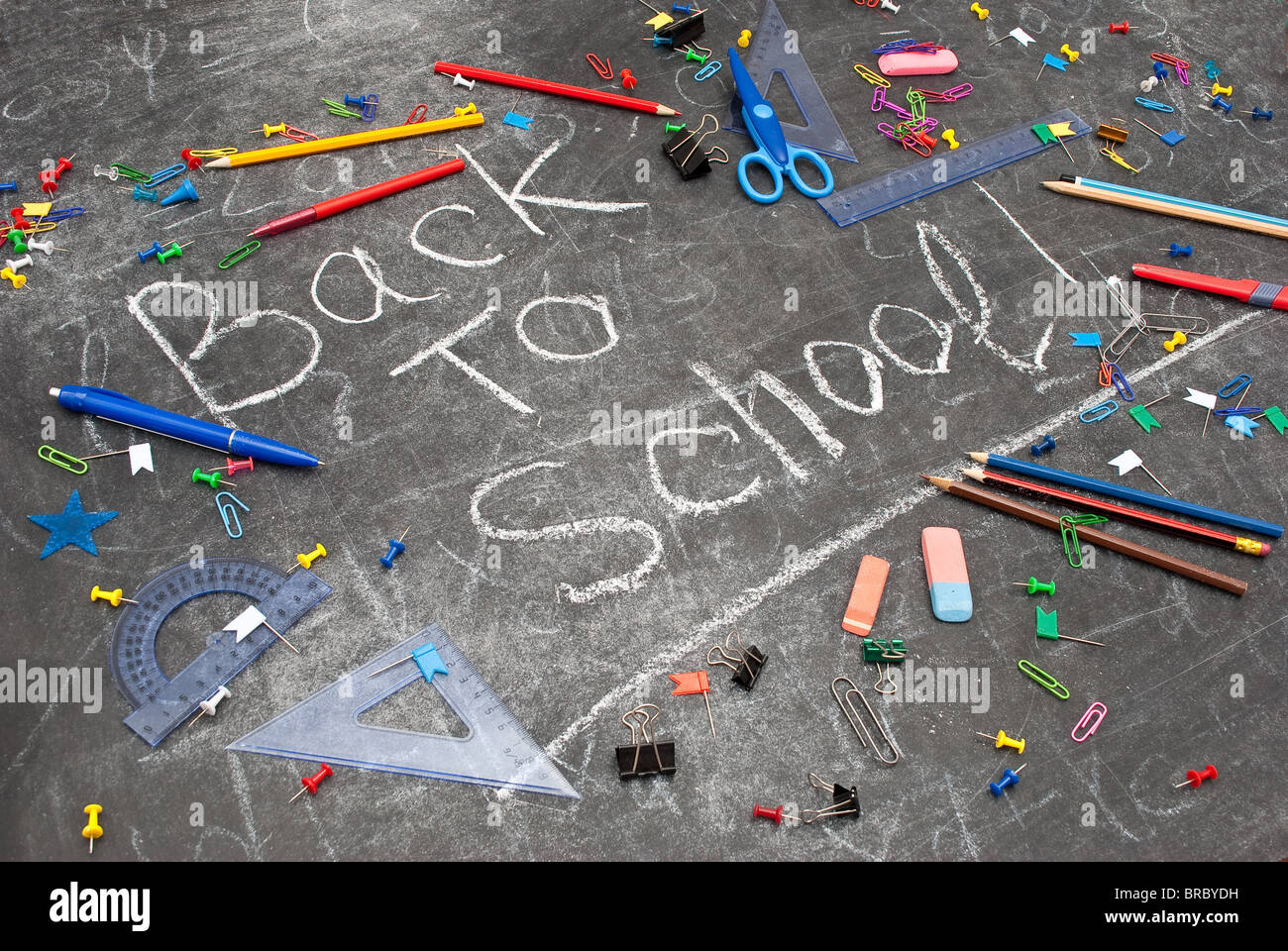 "Back to school" written Stock Photo - Alamy
