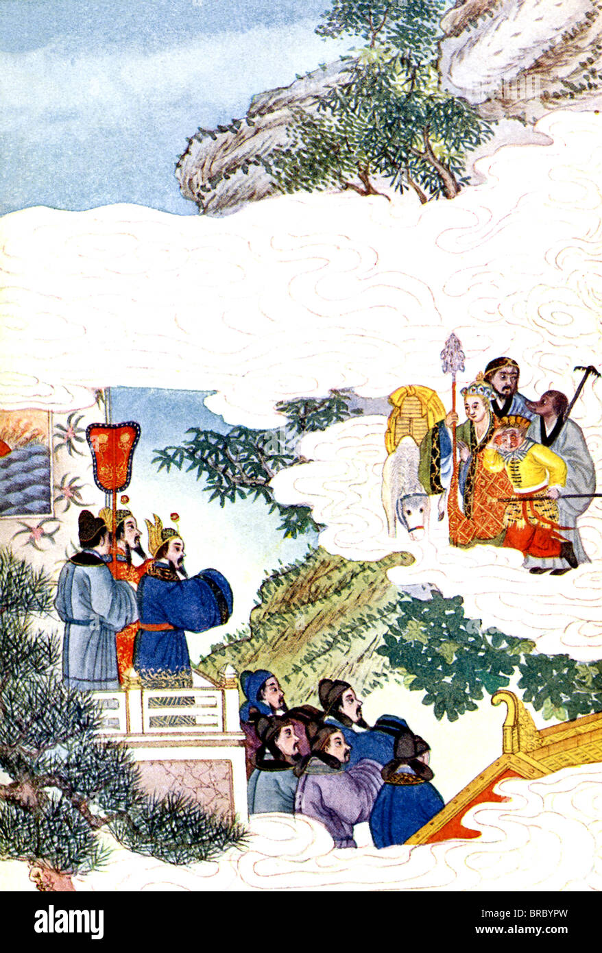 The Master (the priest Hsuan Chuang), the Sun (the Monkey god) and ...