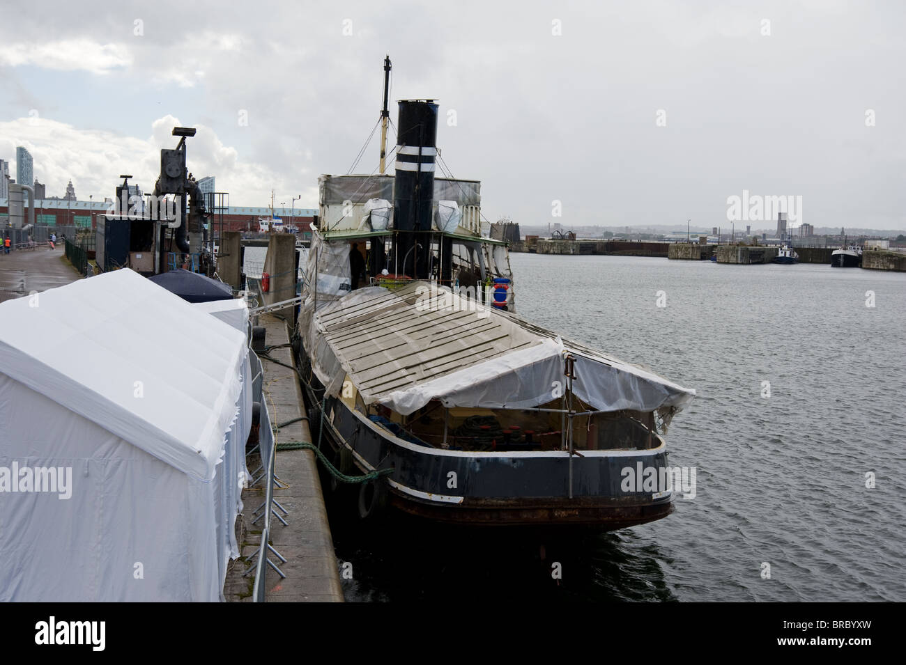 An "open-day" on the preserved tug/tender Daniel Adamson which is ...