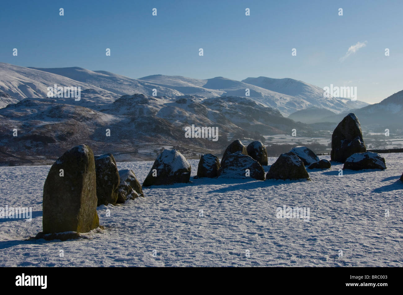 Castlerigg Stone Circle and the Helvellyn Range, Lake District National ...
