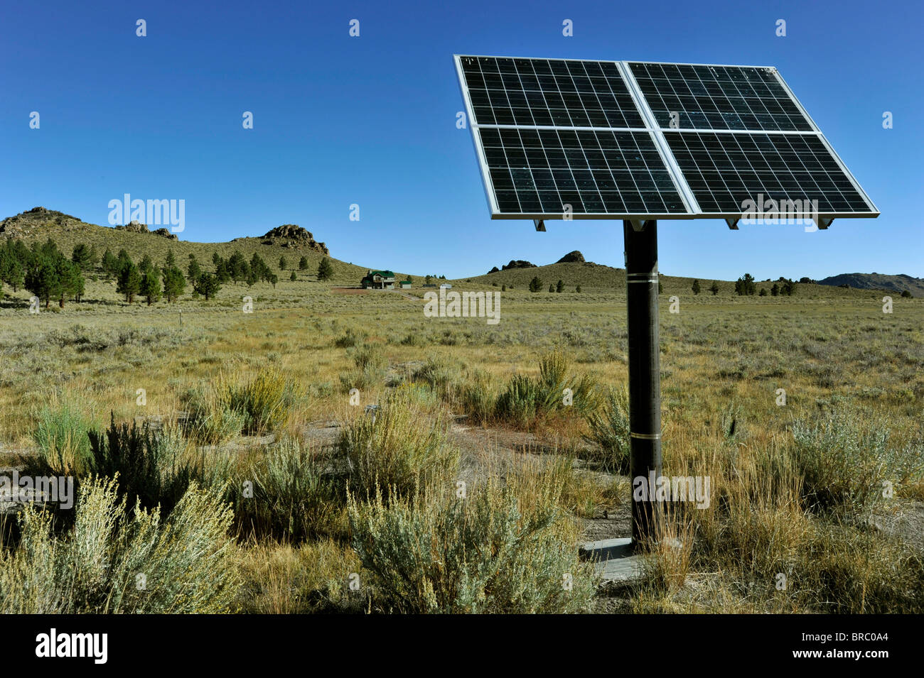 Solar panel and house USA Stock Photo - Alamy