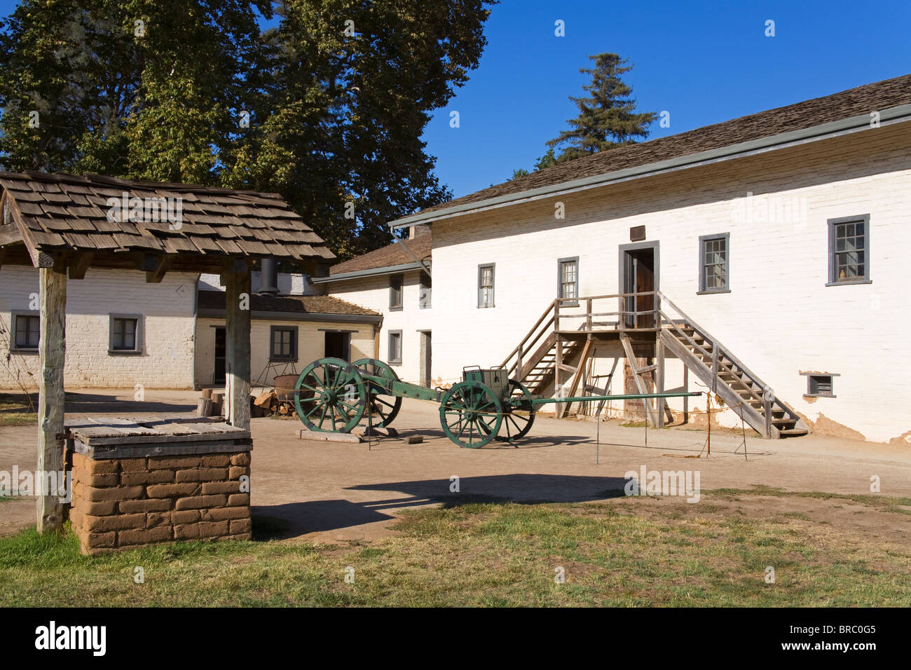West Yard at Sutter's Fort State Historic Park, Sacramento, California ...
