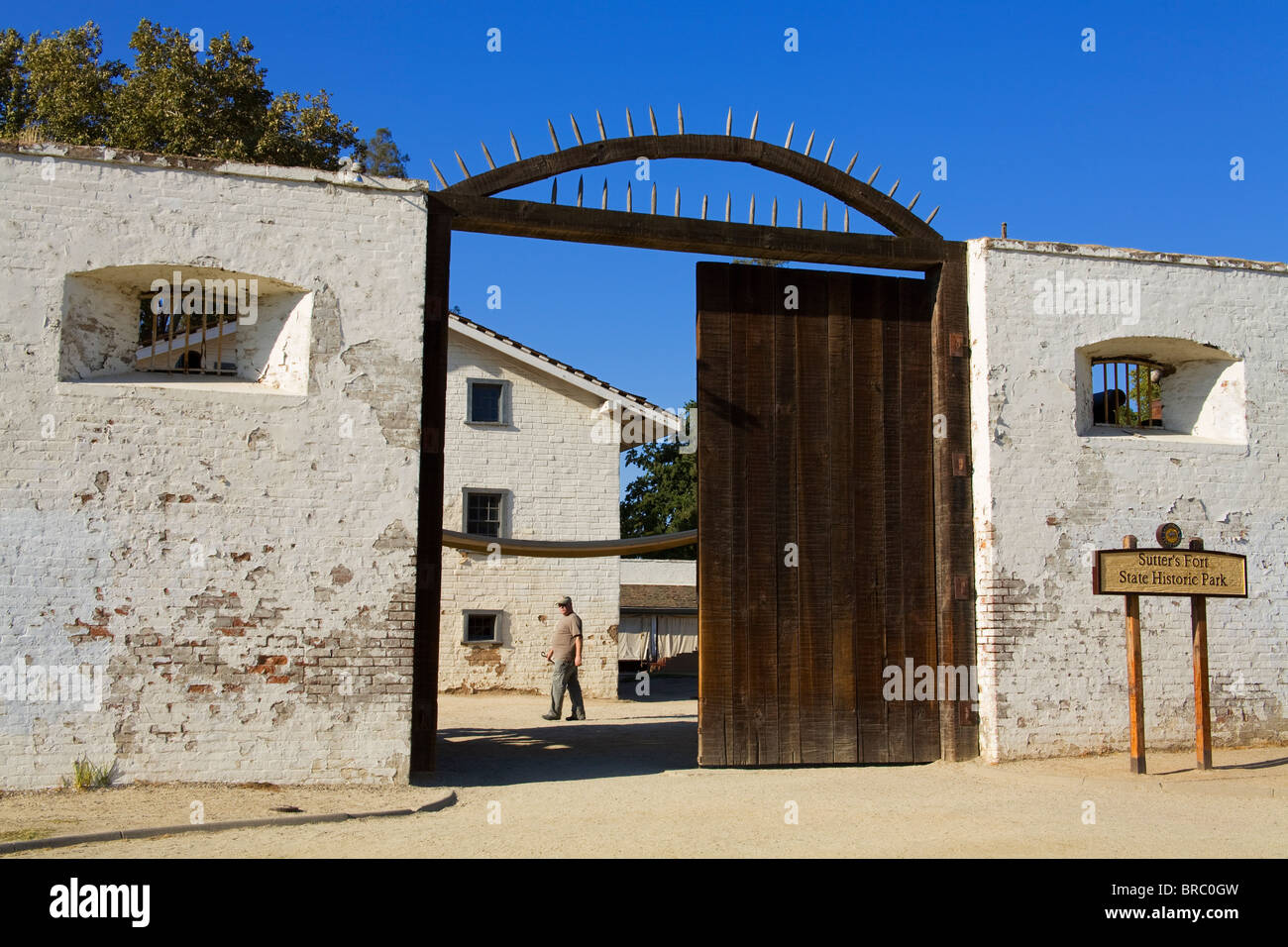 South Gate at Sutter's Fort State Historic Park, Sacramento, California ...