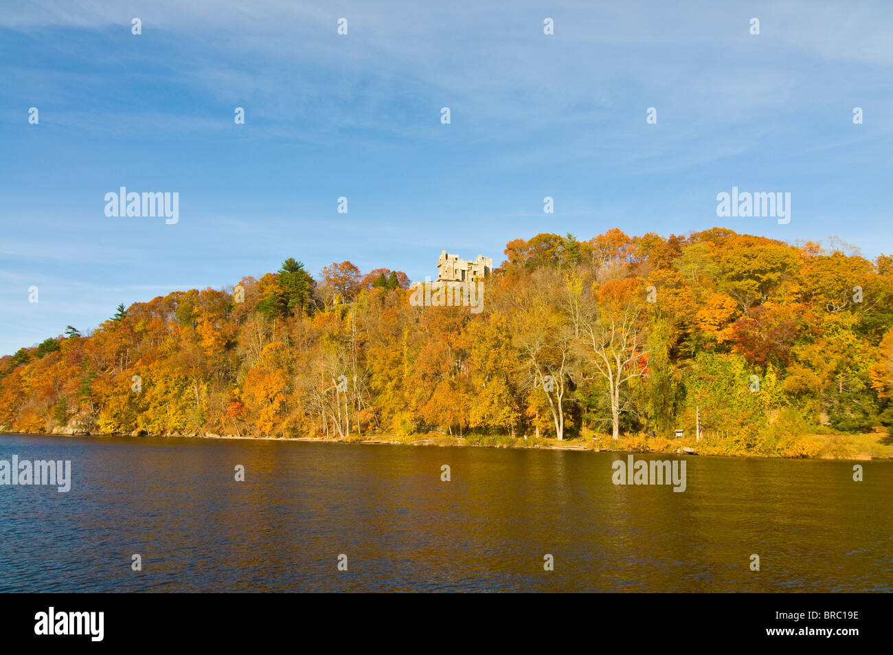 Beautiful foliage above the Connecticut River, Connecticut, New England ...