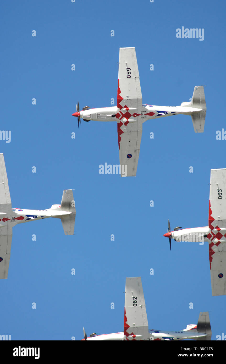 aerobatic propeller turboprop patrol croatia Stock Photo - Alamy