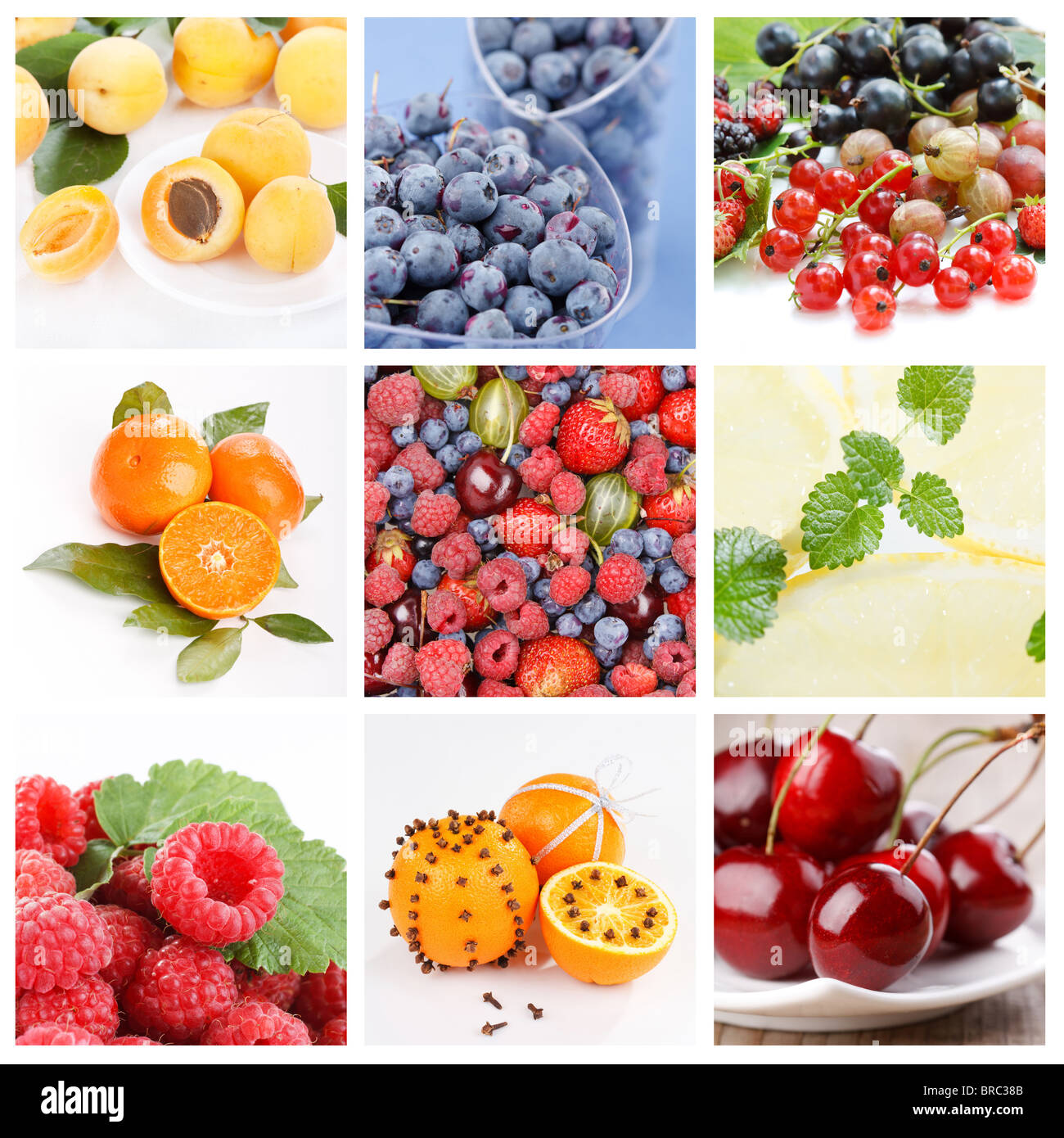 collage of fruits and berries Stock Photo - Alamy