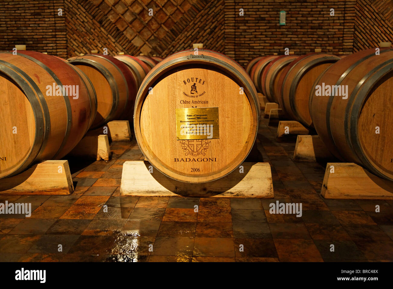 Wine casks, Badagoni winery, Kakheti, Georgia Stock Photo - Alamy