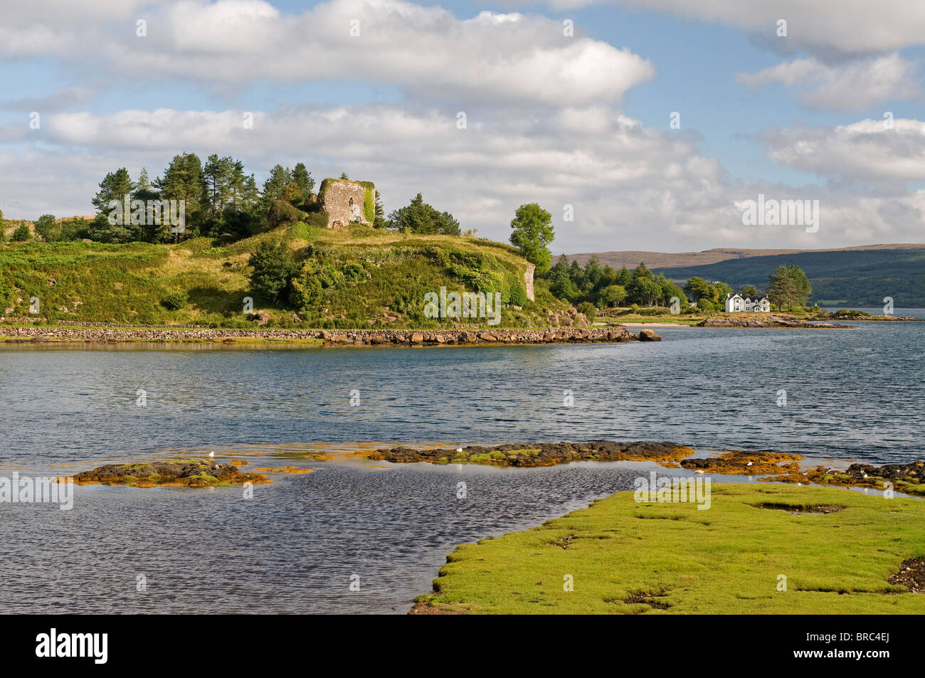 Aros Castle on the Isle of Mull, Across the Mouth of the Aros River ...