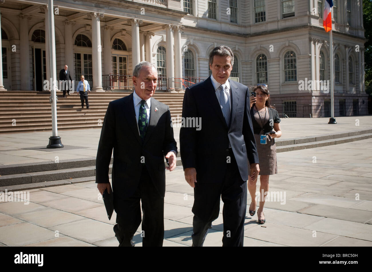 Left to right new york mayor michael bloomberg hi-res stock photography ...