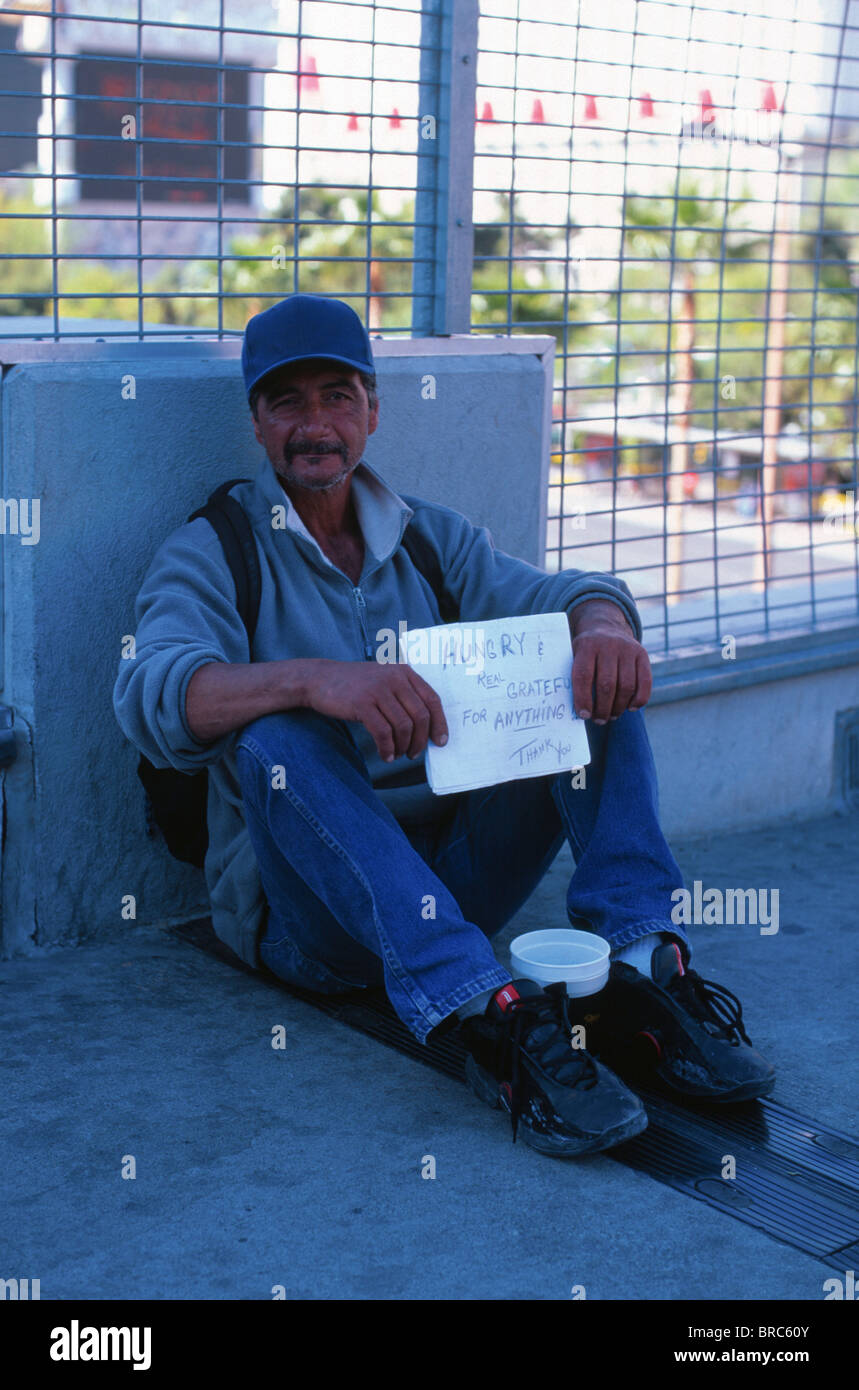Homeless man in Las Vegas Nevada USA Stock Photo - Alamy