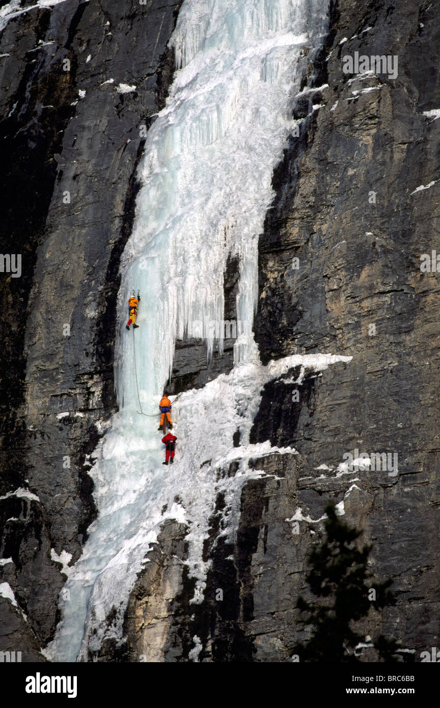 Banff National Park, Alberta, Canada - Ice Climbing on Weeping Wall ...