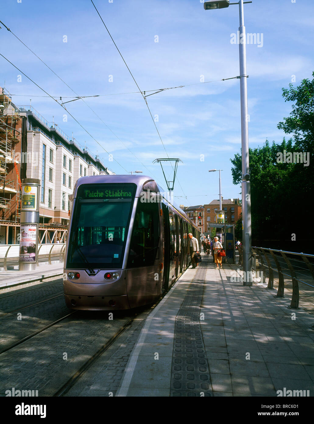 Saint Stephen's Green, Dublin, Co Dublin, Ireland; Dublin Light Rail ...