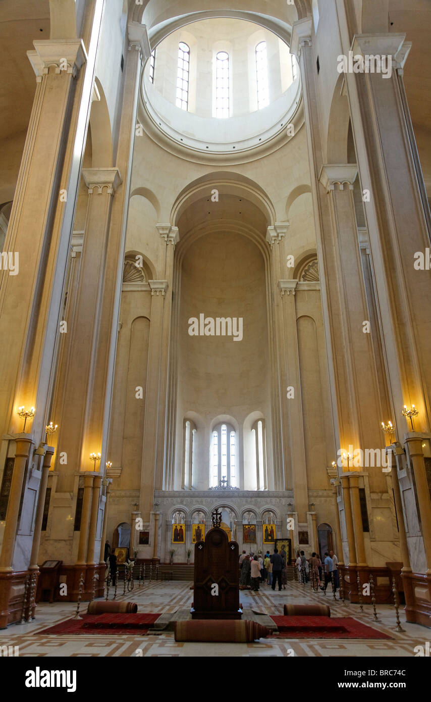 Tsminda Sameba Cathedral interior, Tbilisi, Georgia Stock Photo - Alamy