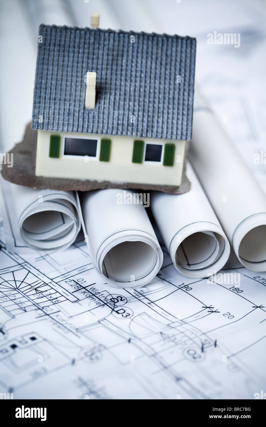 Architecture plan & Tools Stock Photo - Alamy