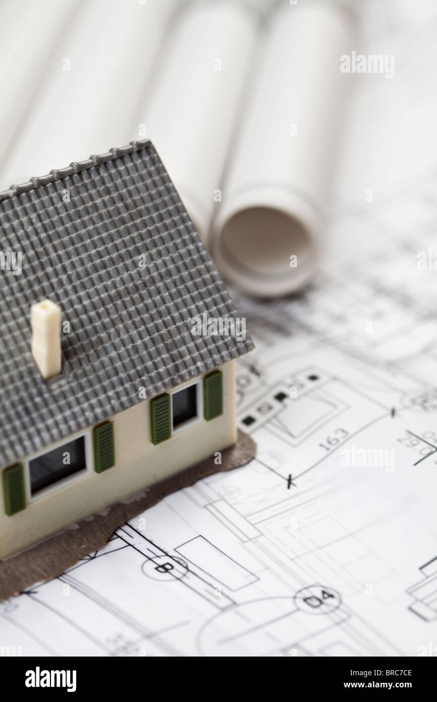 Architecture plan & Tools Stock Photo - Alamy