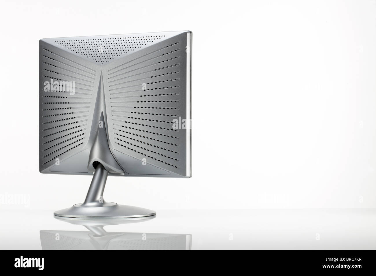 Silver LCD monitor, rear view Stock Photo - Alamy