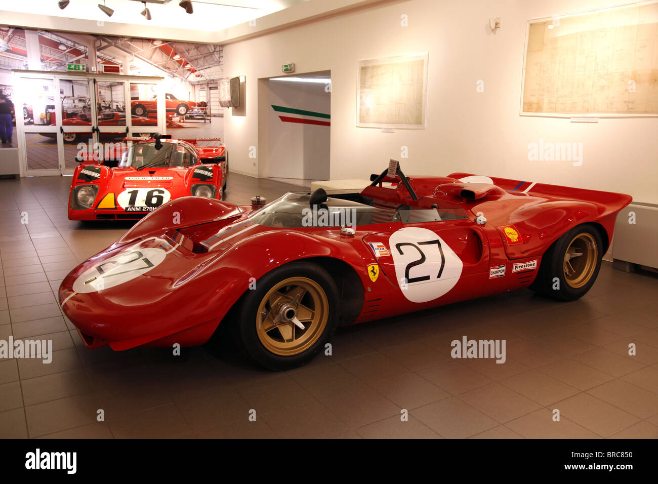 RED FERRARI 350 CAN-AM 1967 GALLERIA MUSEUM MARANELLO ITALY GALLERIA ...