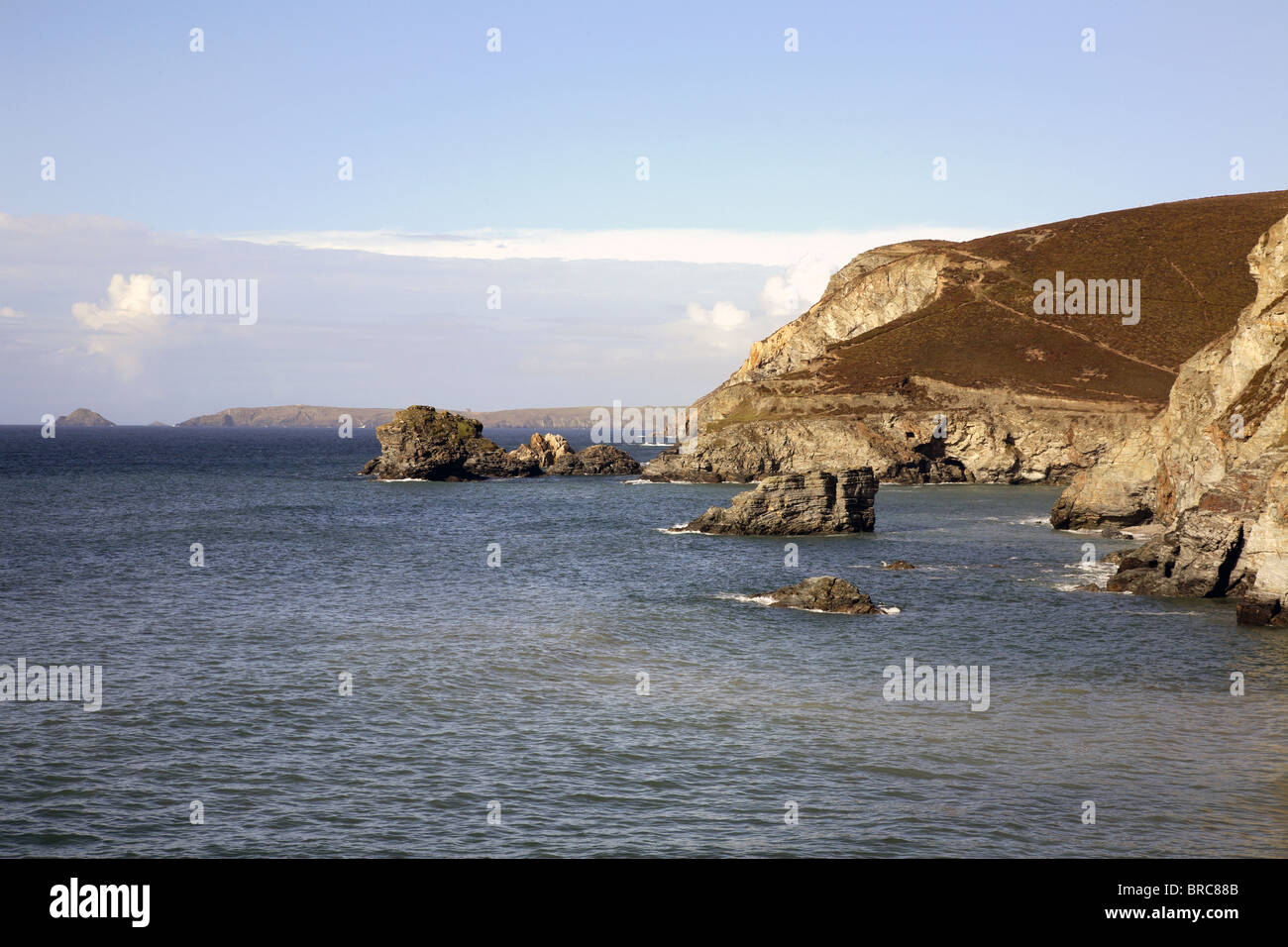 View of the sea and cliffs near St Agnes in Cornwall UK Stock Photo - Alamy