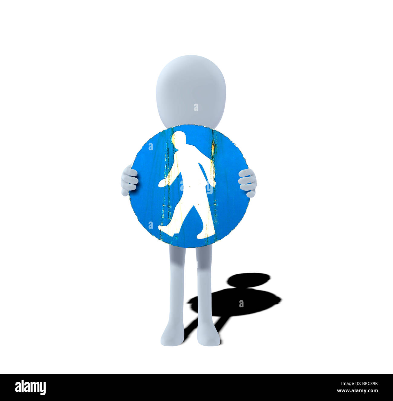concept figure with sign pedestrian Stock Photo - Alamy