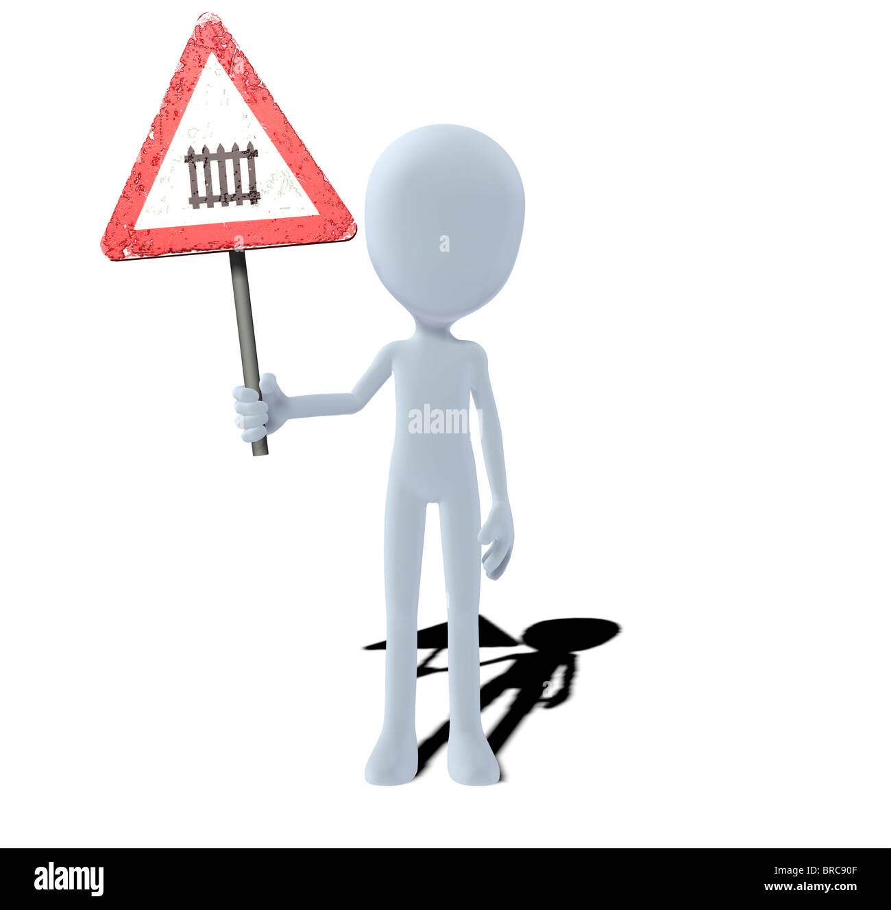 Level crossing with barrier sign hi-res stock photography and images ...