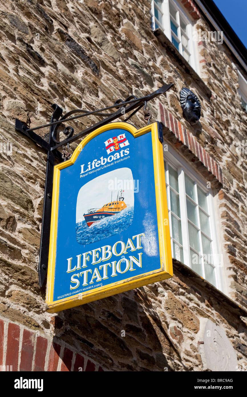 Salcombe Lifeboat Station (Sign detail), Salcombe, South Hams, Devon ...