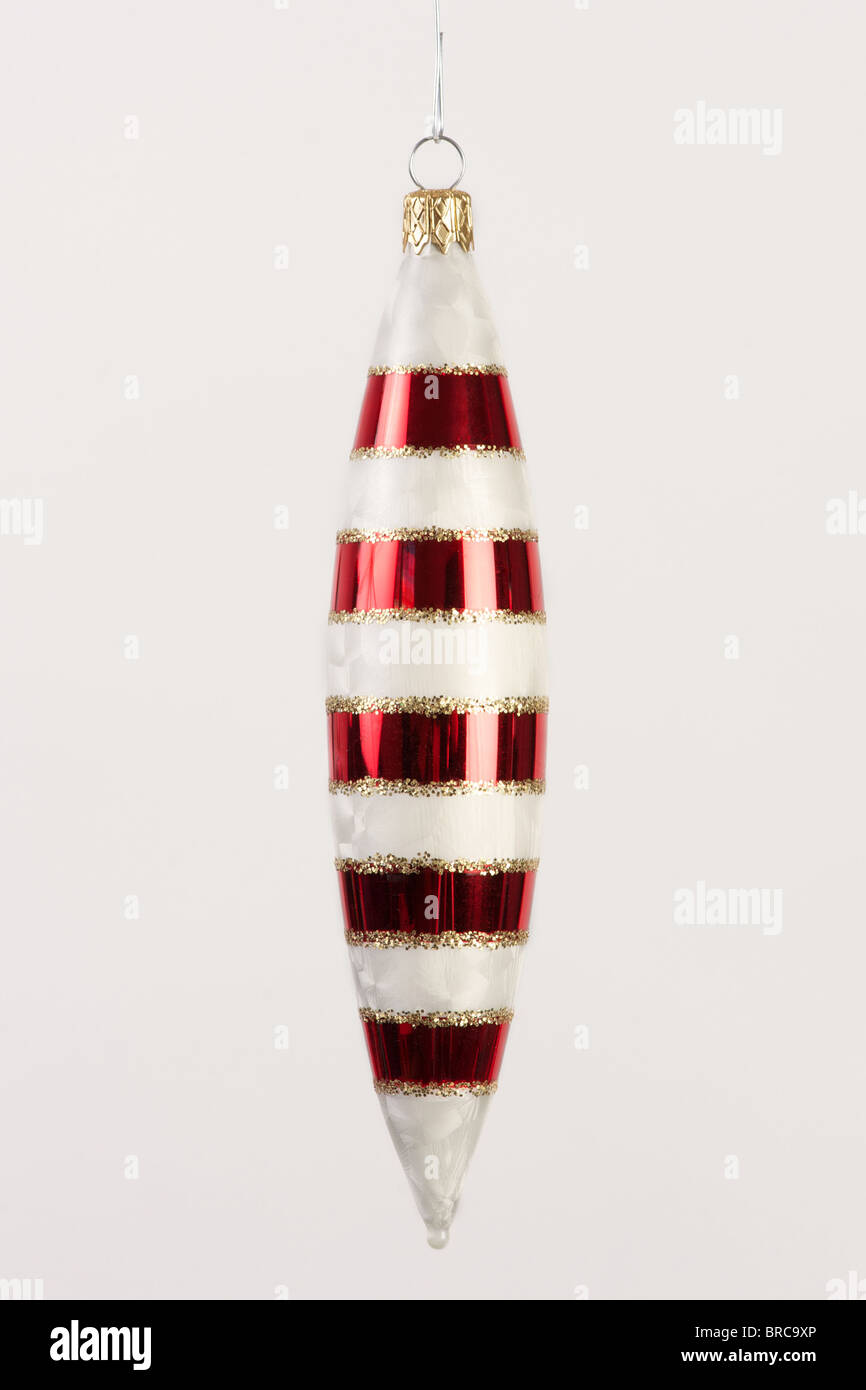 A single christmas decoration on white Stock Photo - Alamy