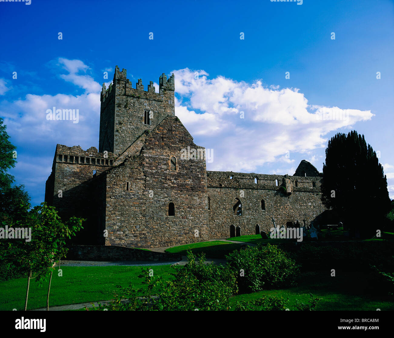 Jerpoint Abbey, Co Kilkenny, Ireland; 12Th Century Abbey Stock Photo ...